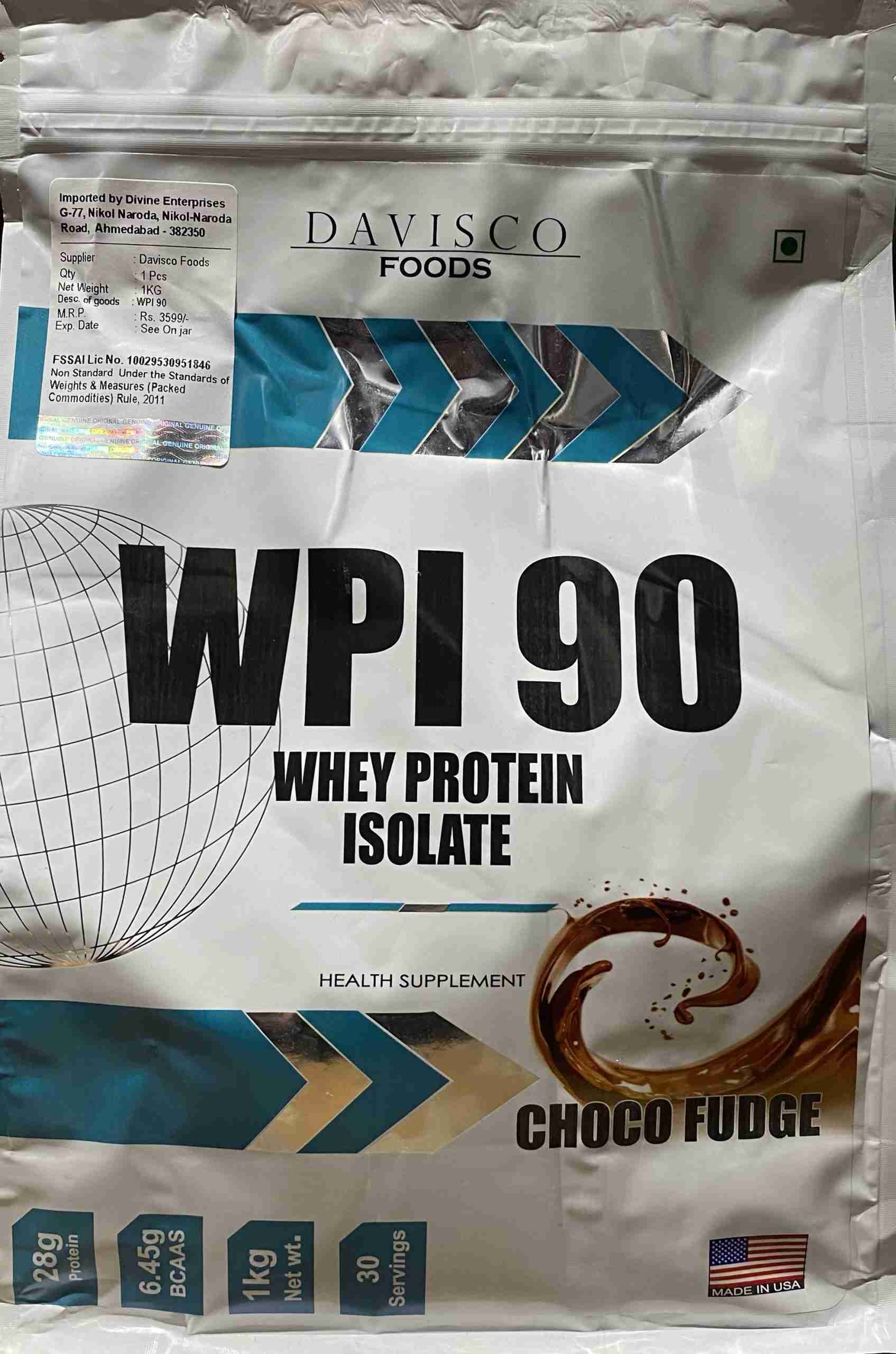 Davisco whey protein Isolate (WPI) 1 kg — Prompt Nutrition